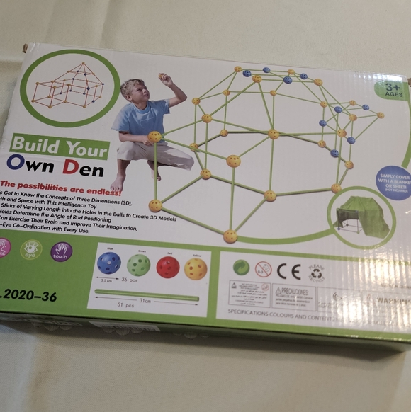 build tour own den | Toys | Build Your Own Den Kit Green And Yellow ...